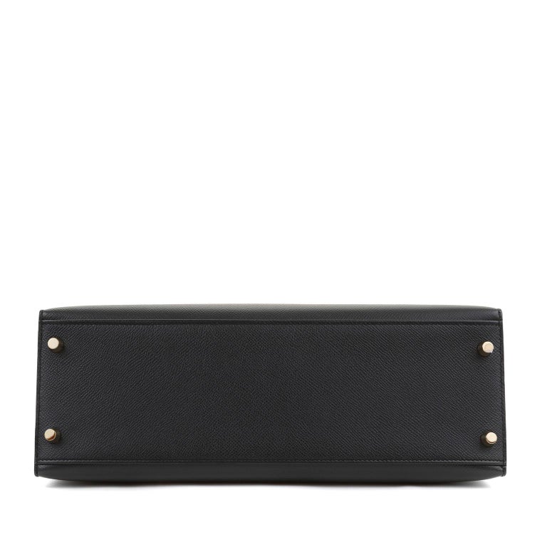 Hermès 32 cm Black Epsom Kelly Sellier with Gold Hardware 2021 For Sale at 1stDibs