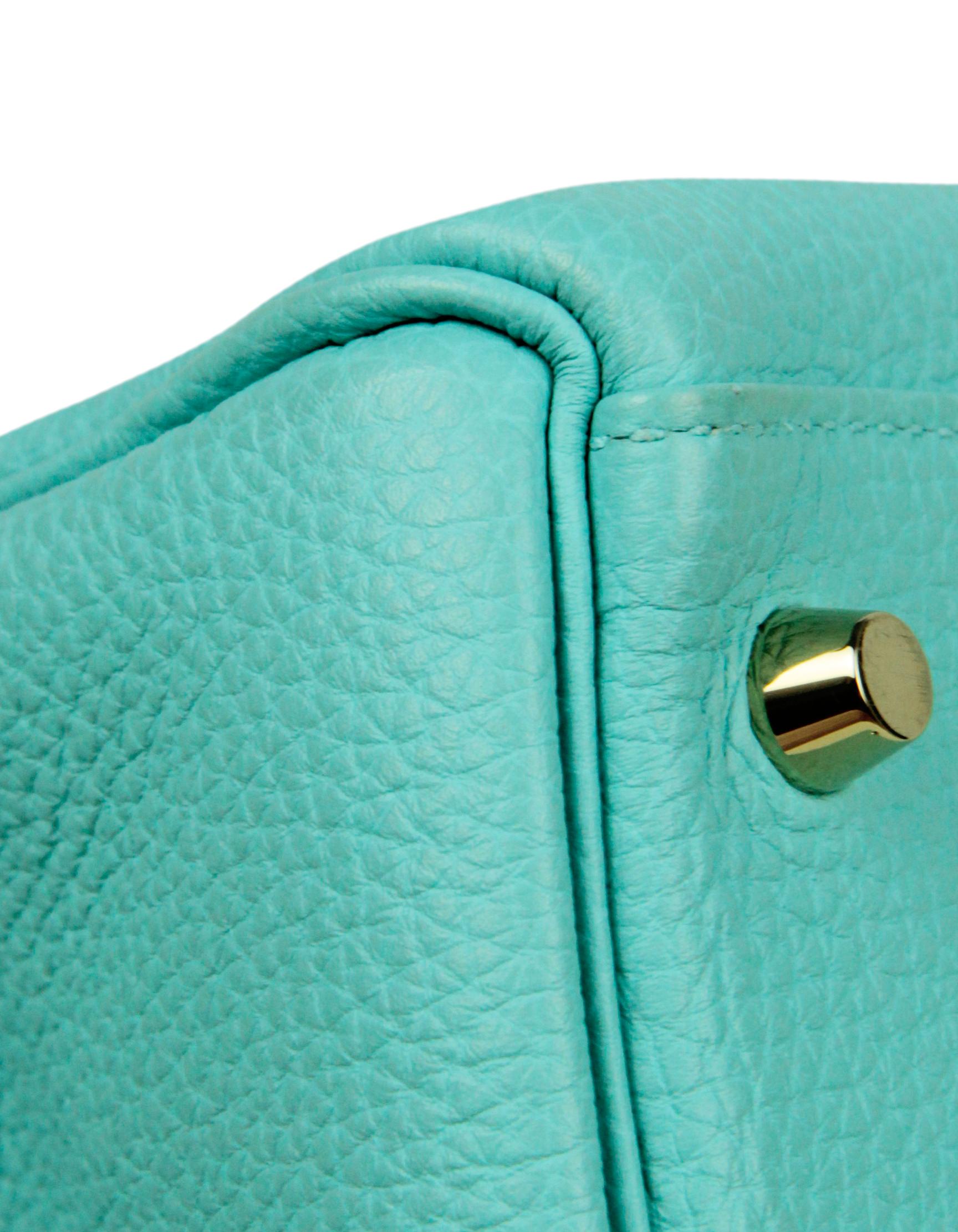 Hermes 35cm Blue Atoll Togo Leather Retourne Kelly Bag GHW at 1stDibs