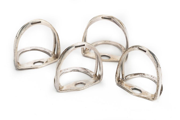 Hermès 4 Sterling Silver Place Holders For Sale at 1stDibs