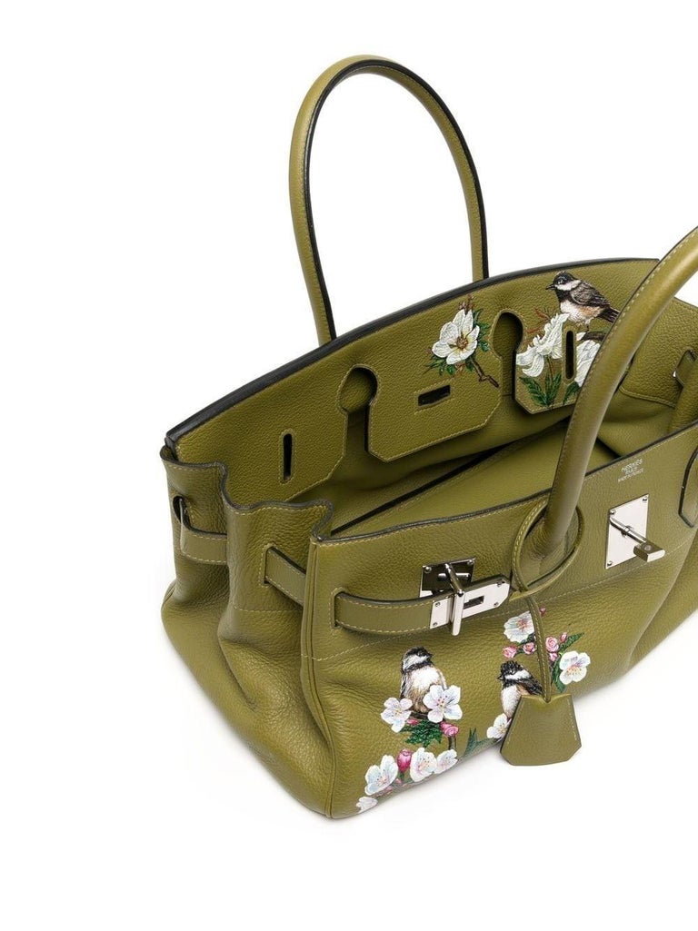 Hermès 42cm Clemence Leather JPG Shoulder Birkin Bag With Palladium ...