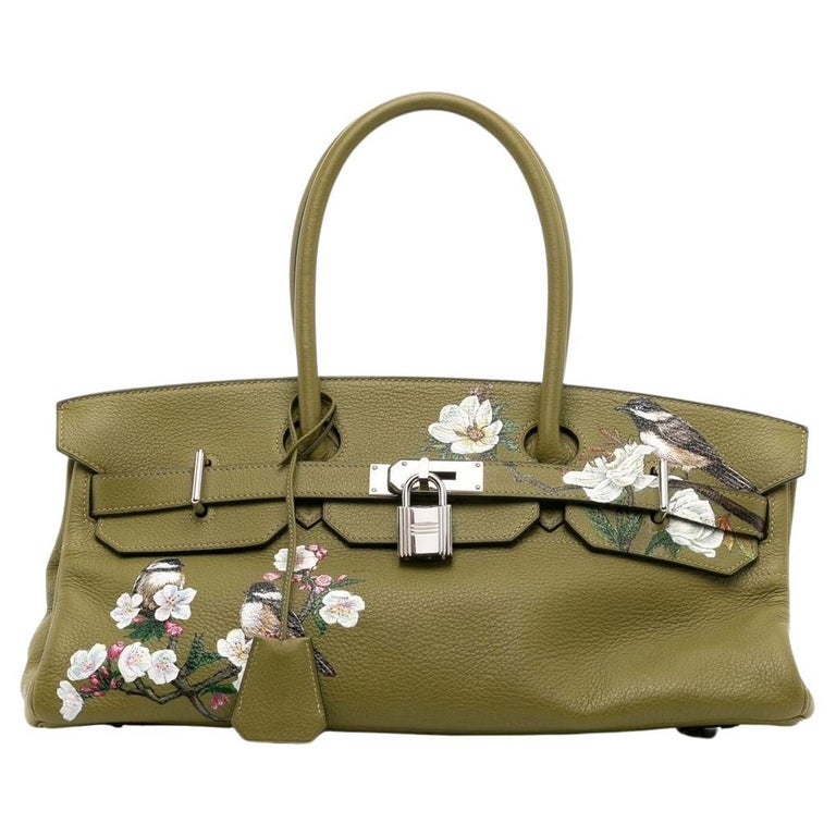 Hermès 42cm Clemence Leather JPG Shoulder Birkin Bag With Palladium ...
