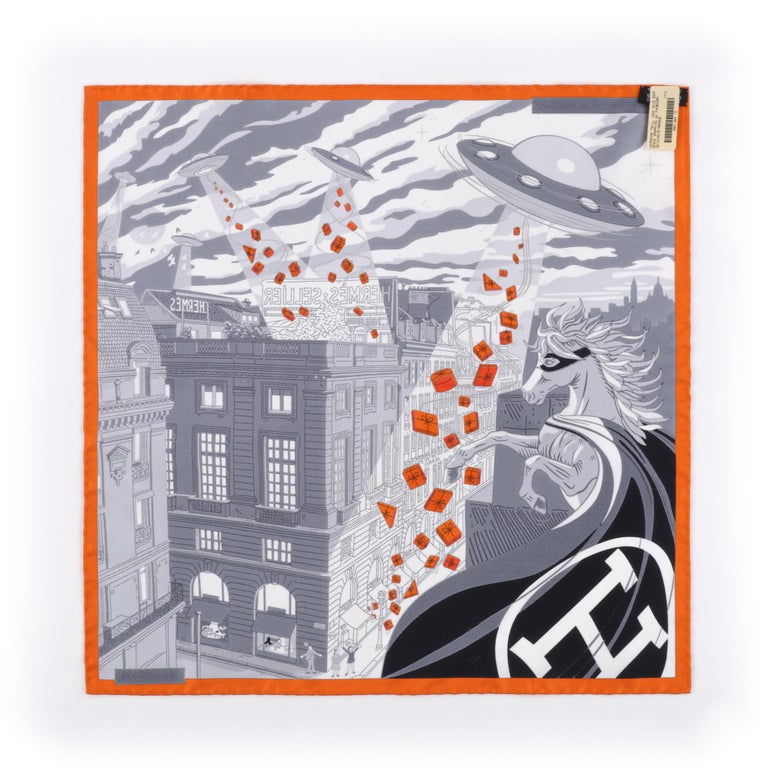 HERMES A/W 2017 Dimitri Rybaltchenko "Space Shopping Au Faubourg" Silk ...