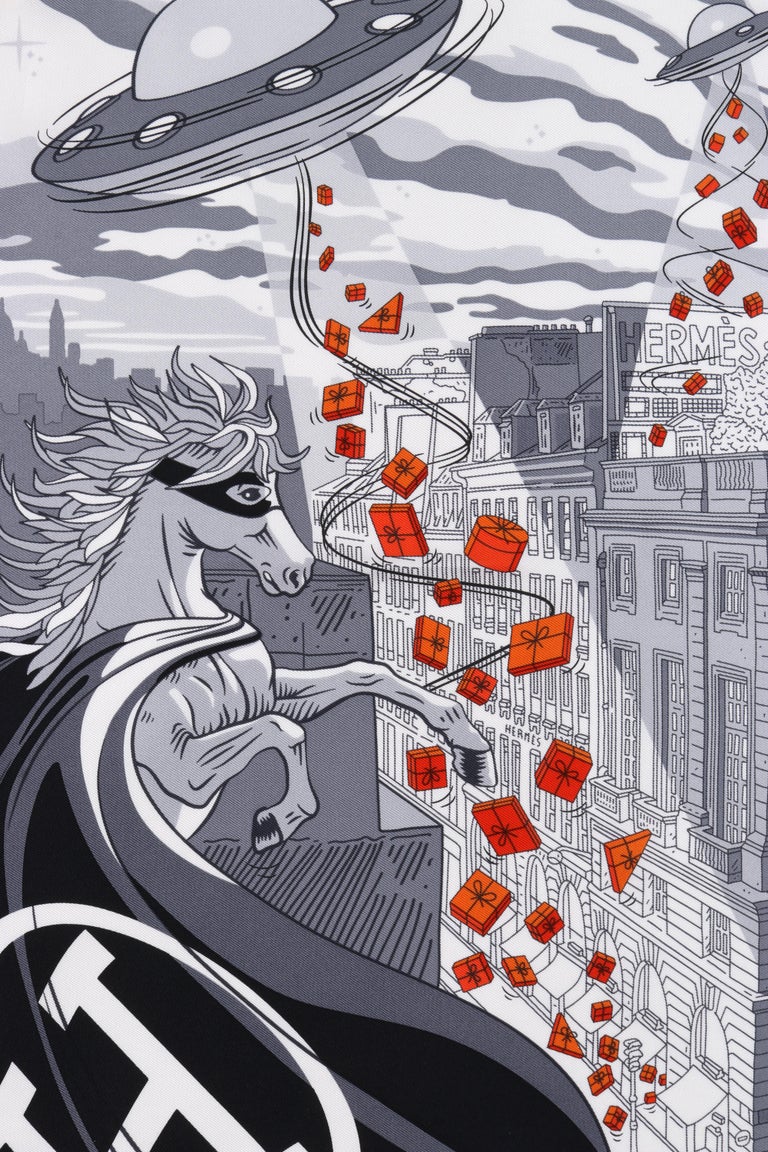 HERMES A/W 2017 Dimitri Rybaltchenko "Space Shopping Au Faubourg" Silk ...