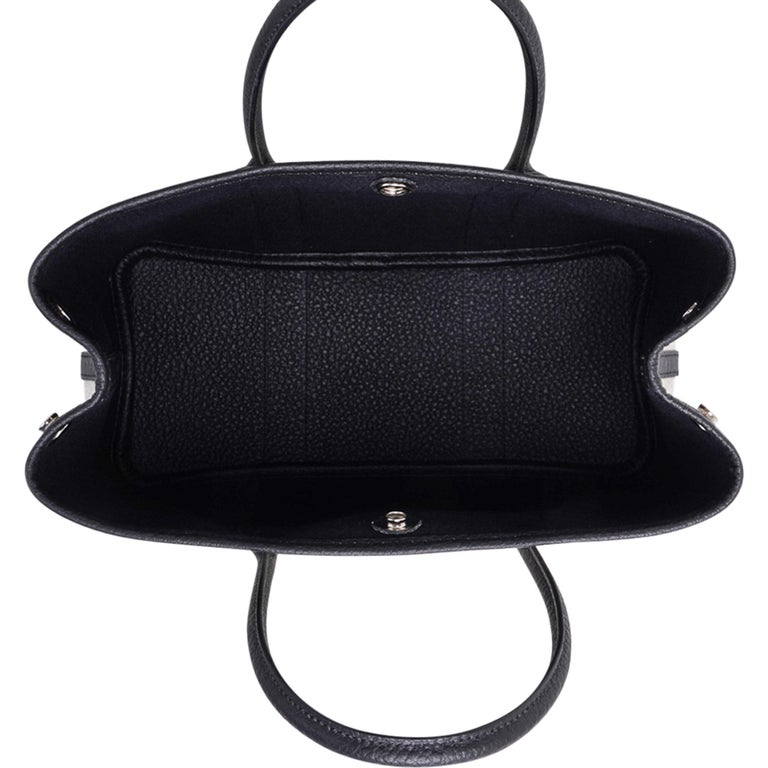 Hermes Bag Garden Party 30 Bag Criss Cross Toile / Black Vache Country ...