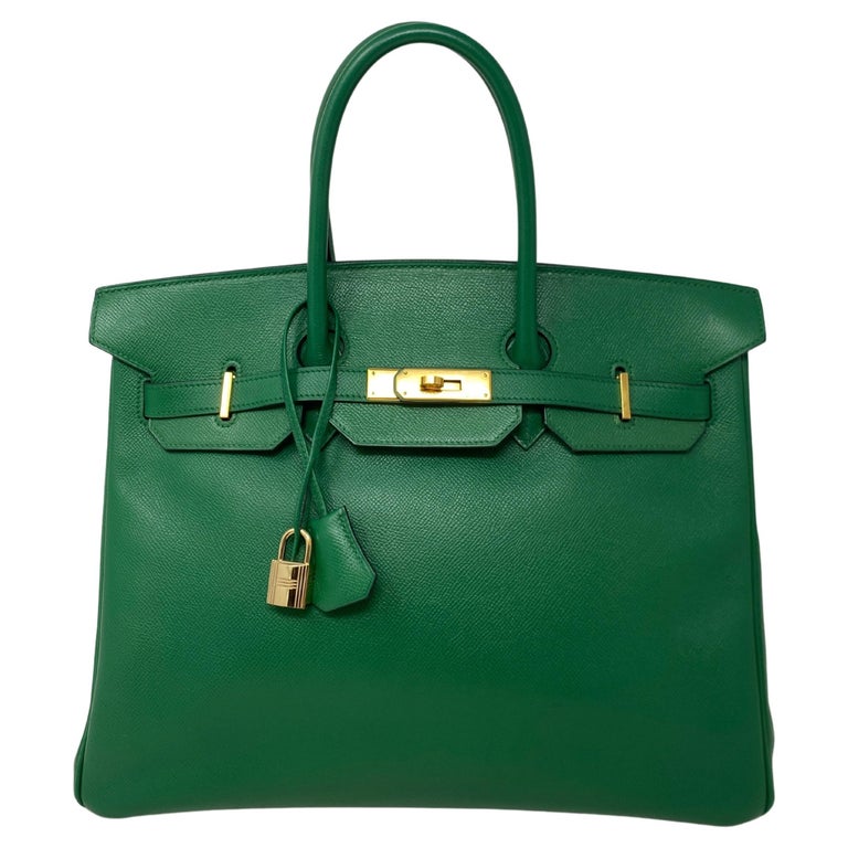 Hermes Vert Green Birkin 35 Bag at 1stDibs