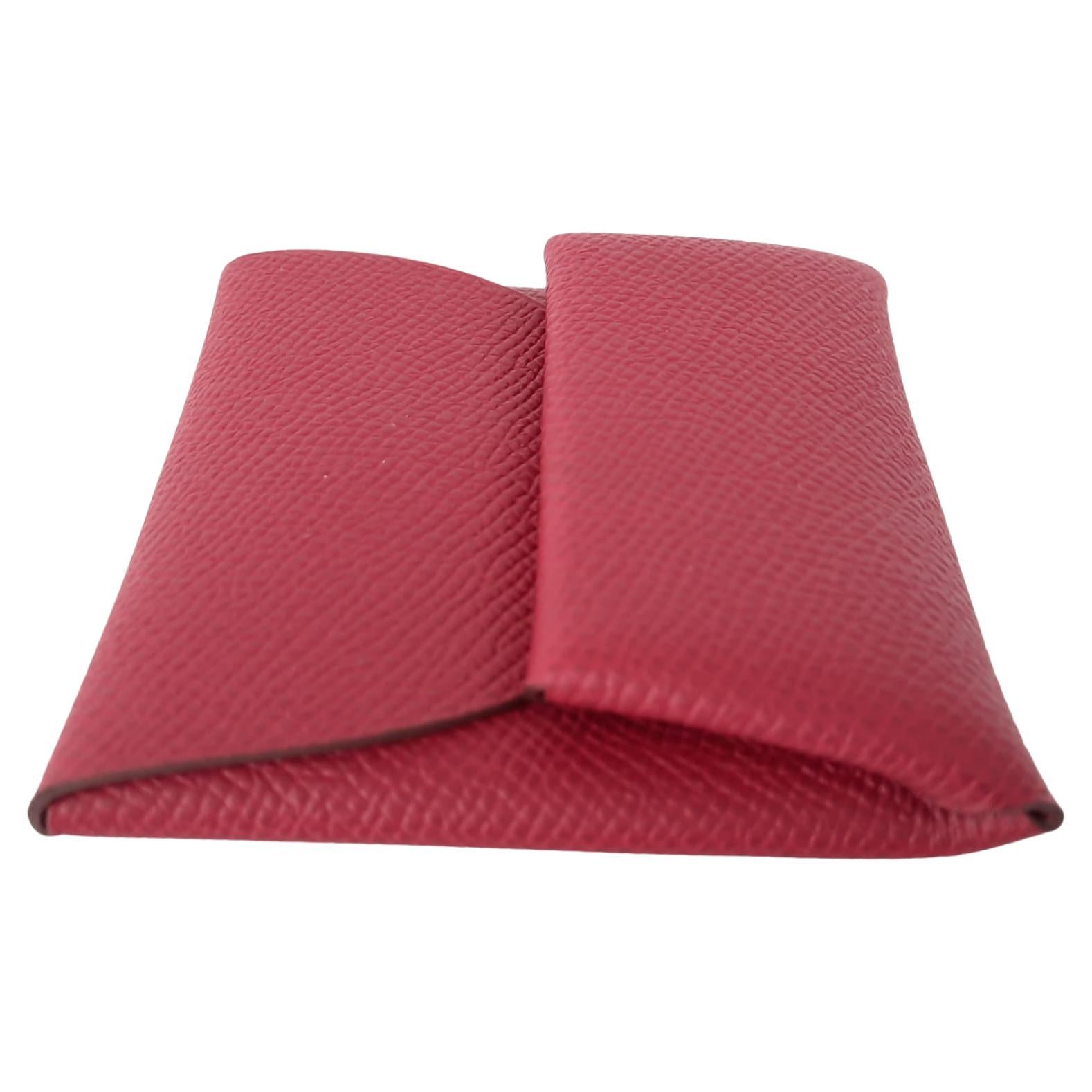 Hermes Bastia Purse Ruby Epsom Calfskin For Sale at 1stDibs