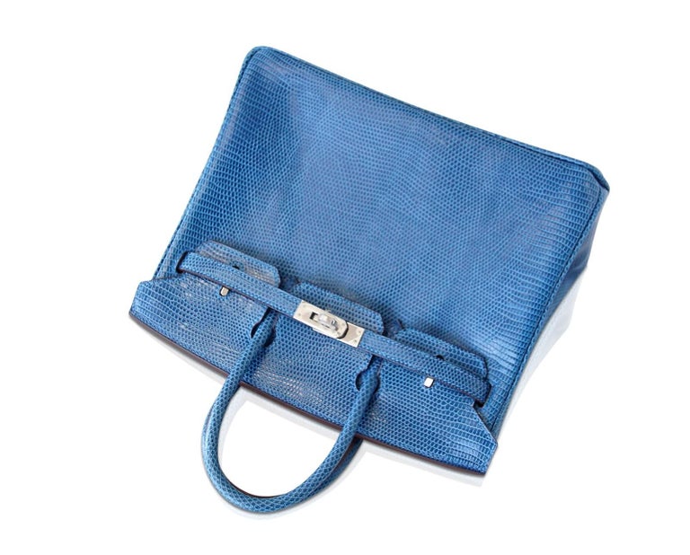 Hermes Birkin 25 Bag Mykonos Lizard Palladium Hardware at 1stDibs ...