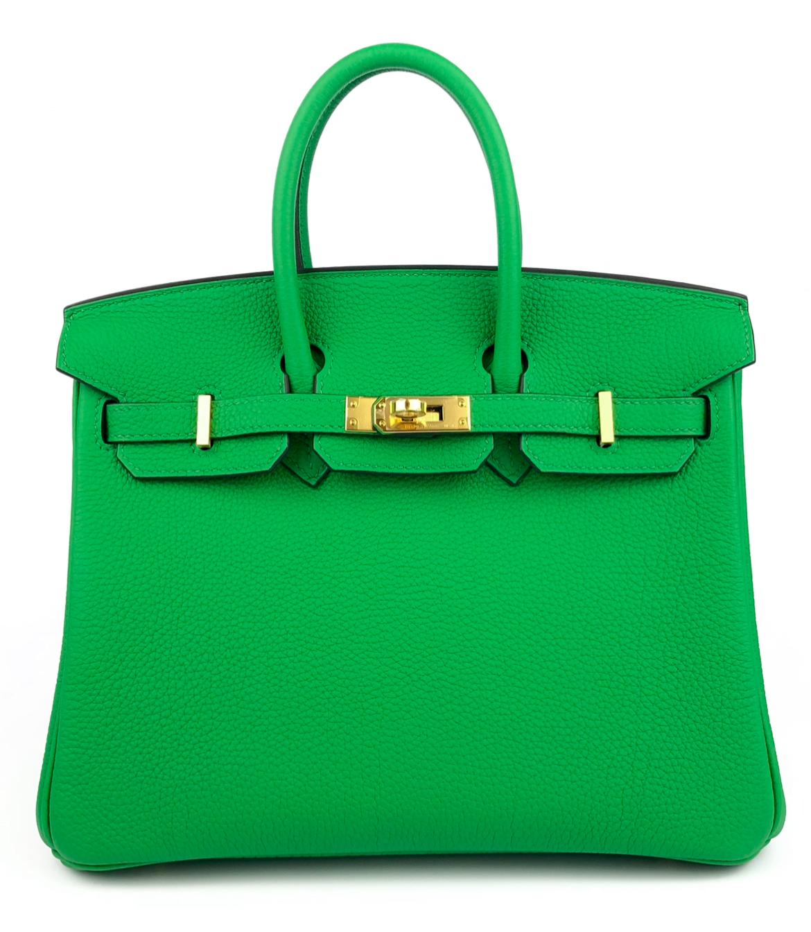 Hermes Birkin 25 Bamboo Green Togo Leather Gold Hardware NEW For Sale ...