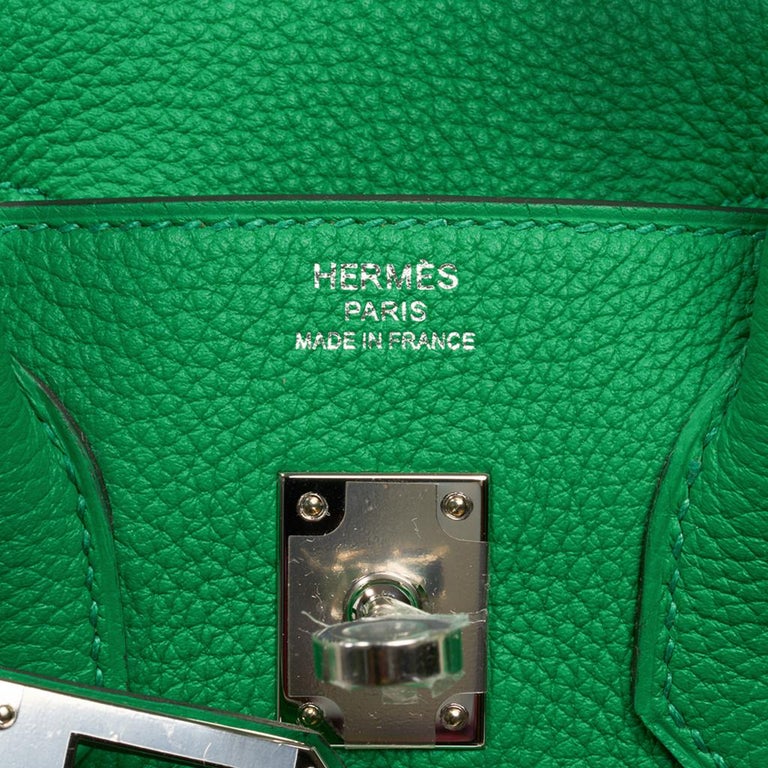 Hermes Birkin 25 Bamboo Verso / Caramel Togo Leather Palladium Hardware ...