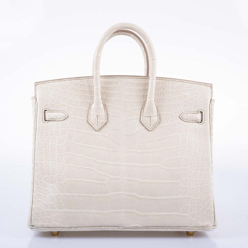 Hermès Birkin 25 Beton Matte Alligator Gold Hardware Bag For Sale at ...