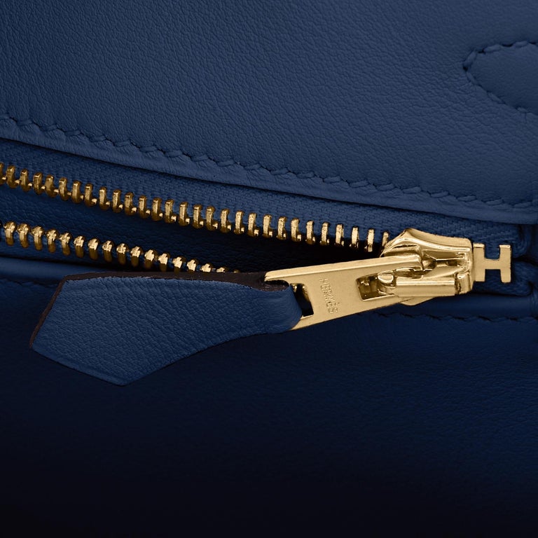 Hermes Birkin 25 Deep Blue Jewel Toned Navy Bag Gold Hardware Y Stamp ...