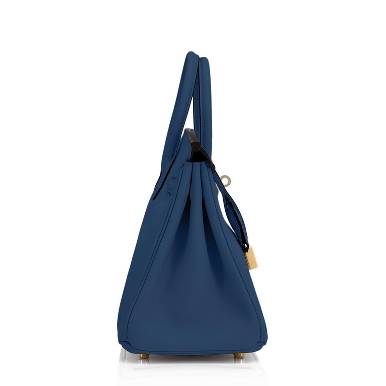 Hermes Birkin 25 Deep Blue Jewel Toned Navy Bag Gold Hardware Y Stamp ...