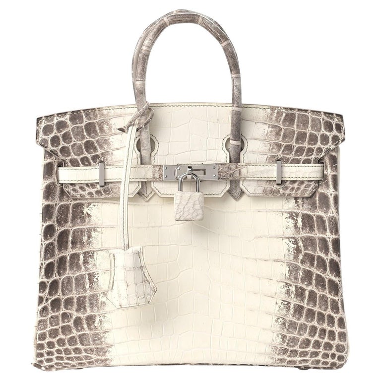 Hermes Birkin 25 Himalaya Matte Crocodile Exotic Top Handle Satchel ...