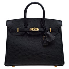 Hermes Birkin Ostrich 25 - 8 For Sale on 1stDibs
