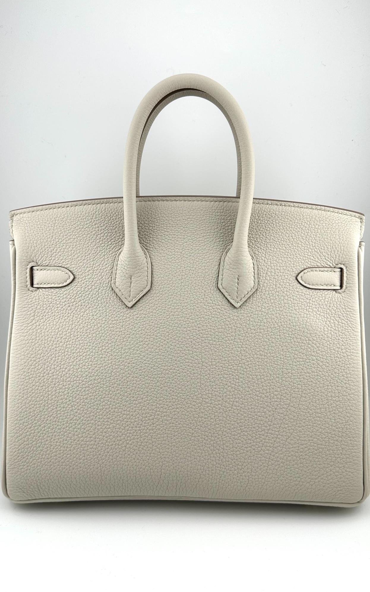 Hermès Birkin 25 Togo Calfskin 8L Beton GHW For Sale at 1stDibs
