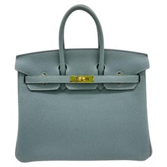 Hermes Birkin 25 Togo Etoupe Palladium Hardware For Sale at 1stDibs