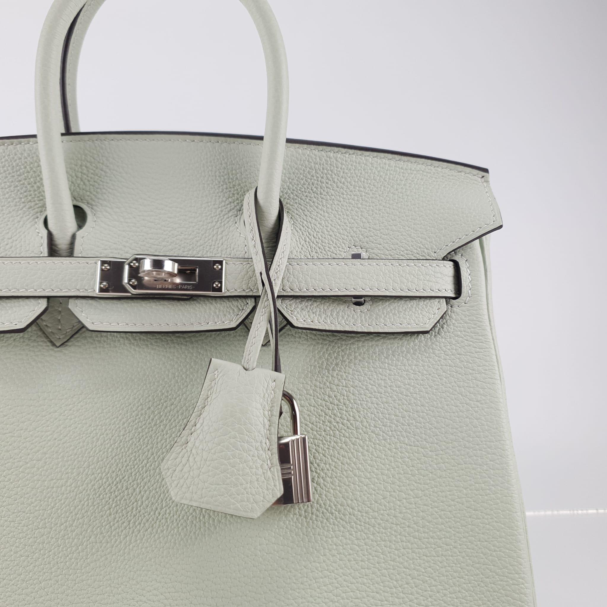 Hermes Birkin 25 Togo Gris Neve Phw For Sale at 1stDibs