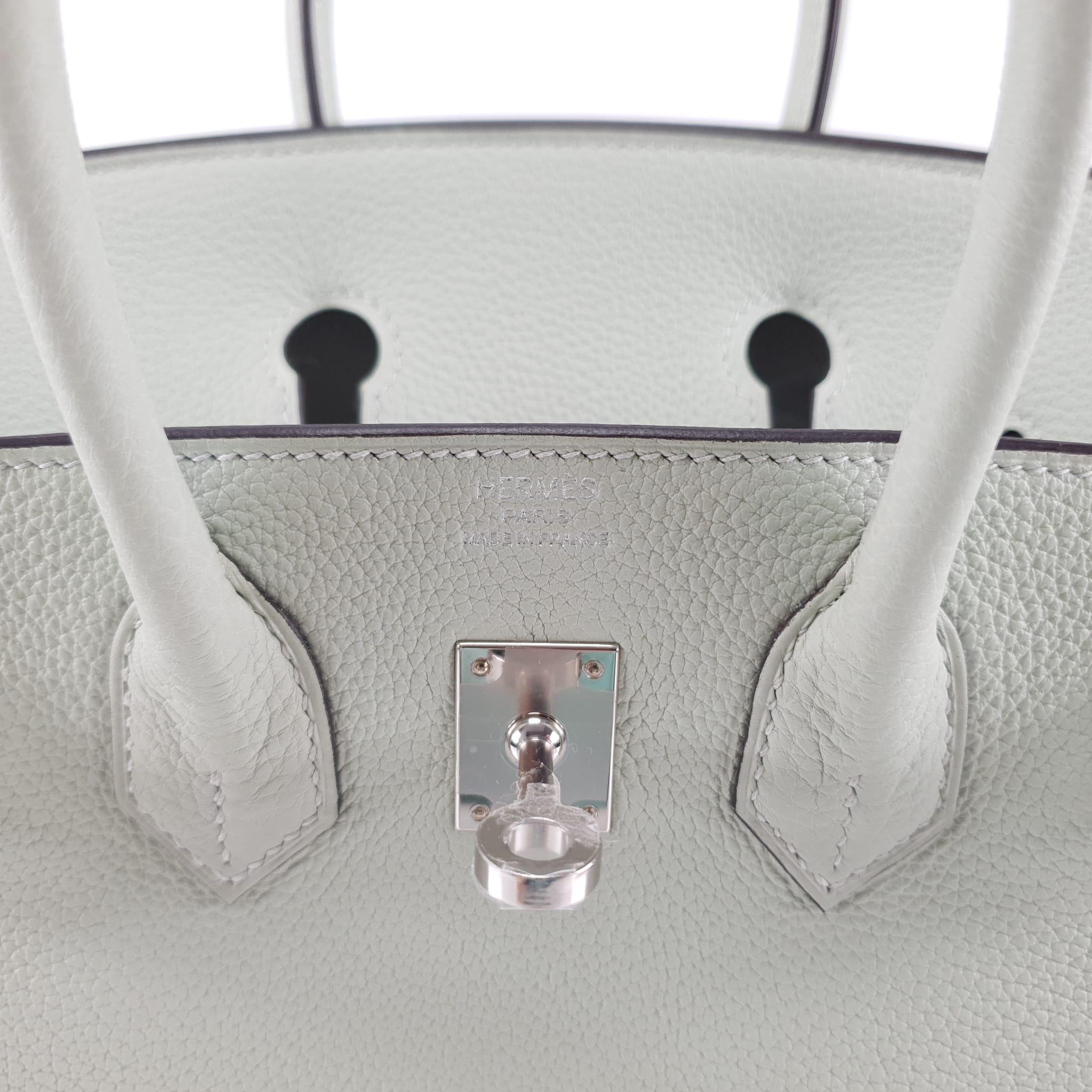 Hermes Birkin 25 Togo Gris Neve Phw For Sale at 1stDibs