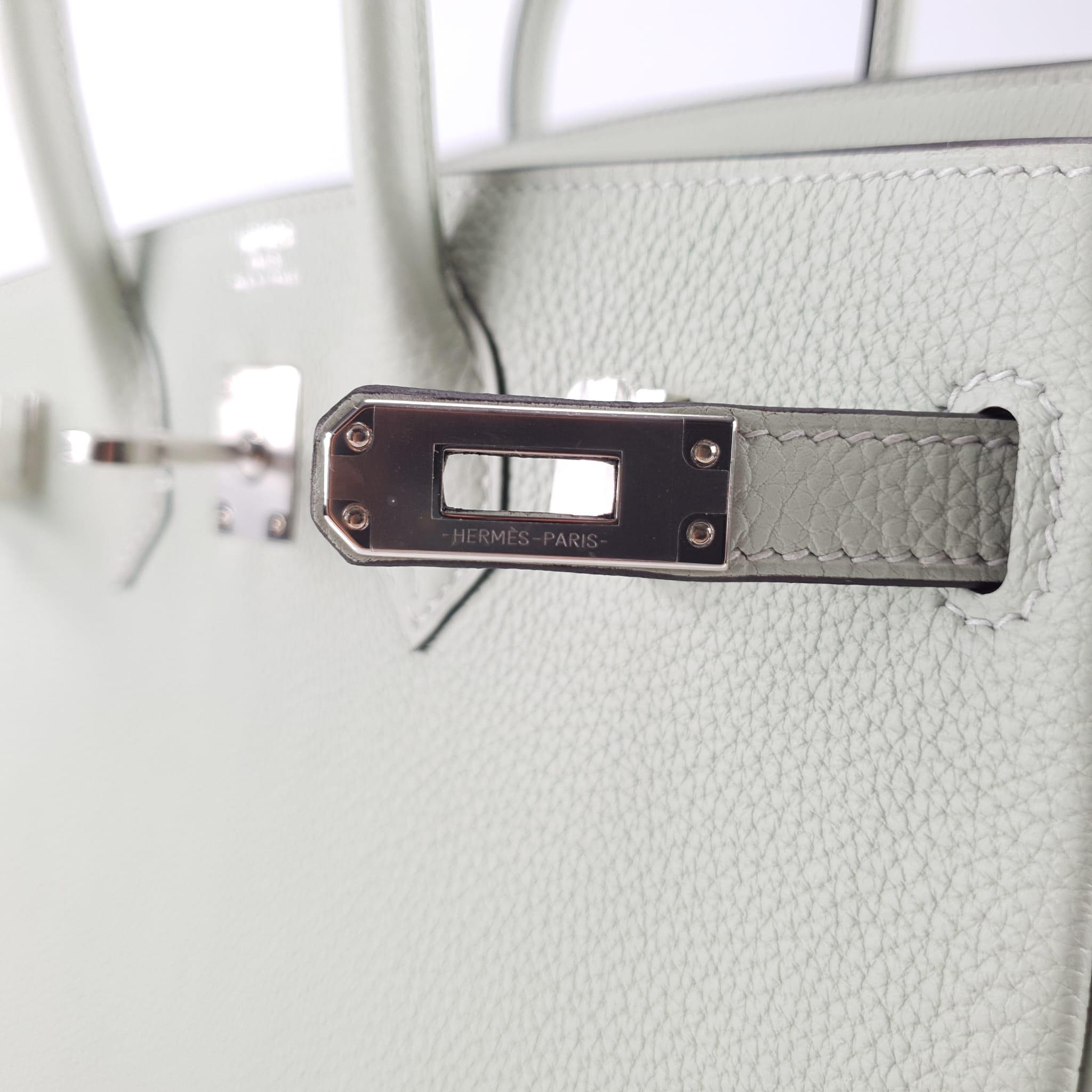 Hermes Birkin 25 Togo Gris Neve Phw For Sale at 1stDibs