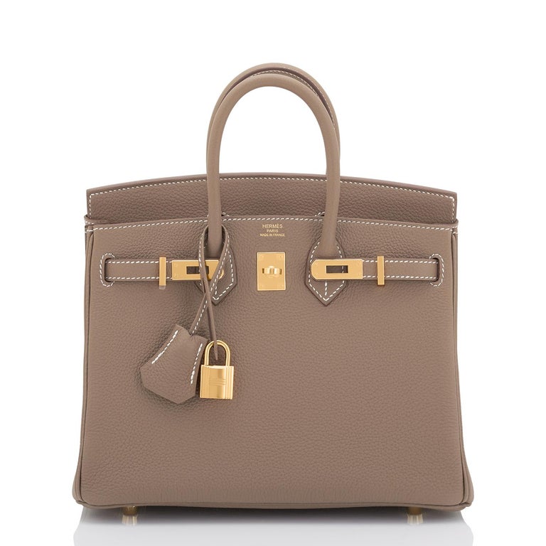 Hermes Birkin 25cm Etoupe Taupe Togo Gold Hardware Bag Y Stamp, 2020 at 1stDibs