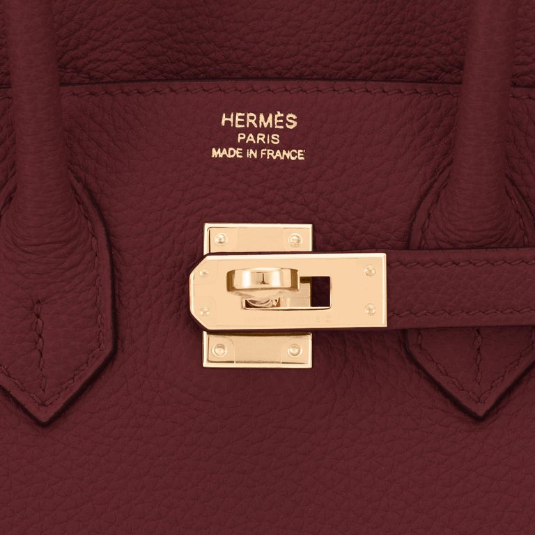 Hermes Birkin 25cm Rouge H Bordeaux Red Gold Hardware Bag Y Stamp, 2020 ...