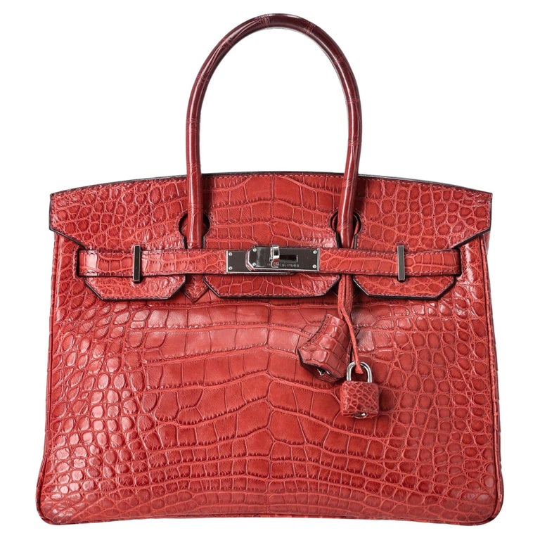 Hermes Birkin 30 Alligator Mississippiensis Skin Handbag - Great Gifts Club