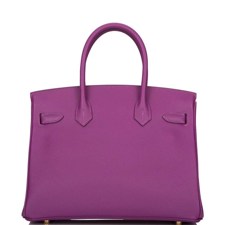 Hermes Birkin 30 Anemone Purple Epsom Gold Hardware Exotic Beauty at ...