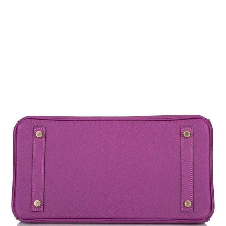 Hermes Birkin 30 Anemone Purple Epsom Gold Hardware Exotic Beauty at ...