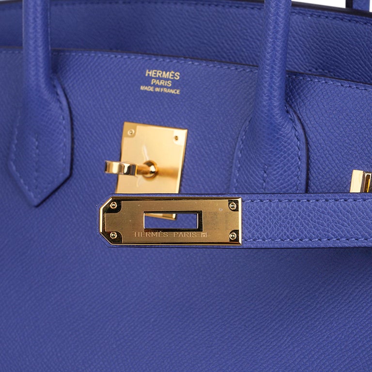 Hermes Birkin 30 Bag Blue Brighton Epsom Gold Hardware New w/ Box For ...