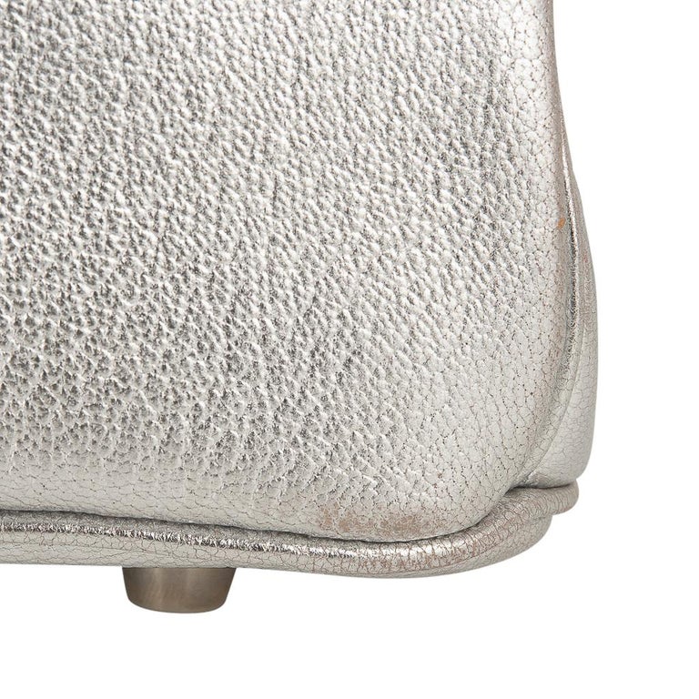 Hermes Birkin 30 Bag Silver Metallic Chevre Palladium Hardware Limited ...