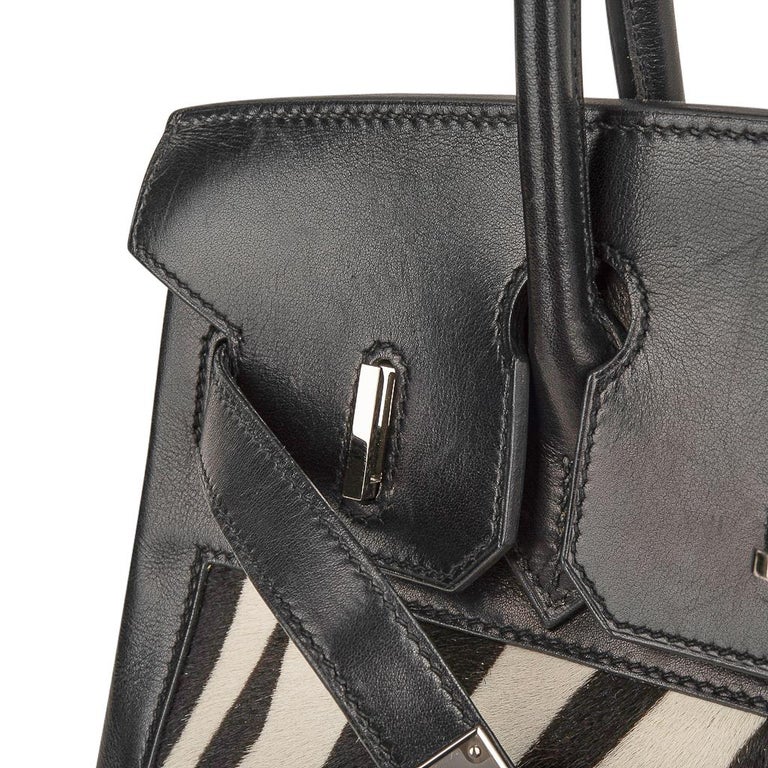Hermes Birkin 30 Bag Vintage Zebra Print Pony Limited Edition Very Rare ...