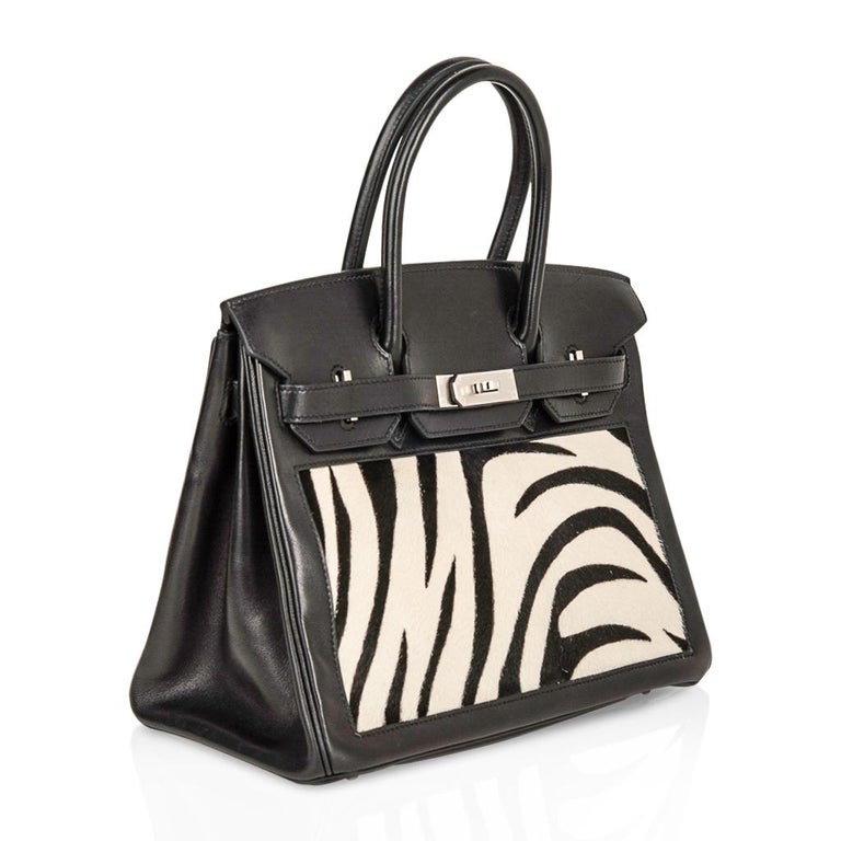 Hermes Birkin 30 Bag Vintage Zebra Print Pony Limited Edition Very Rare ...