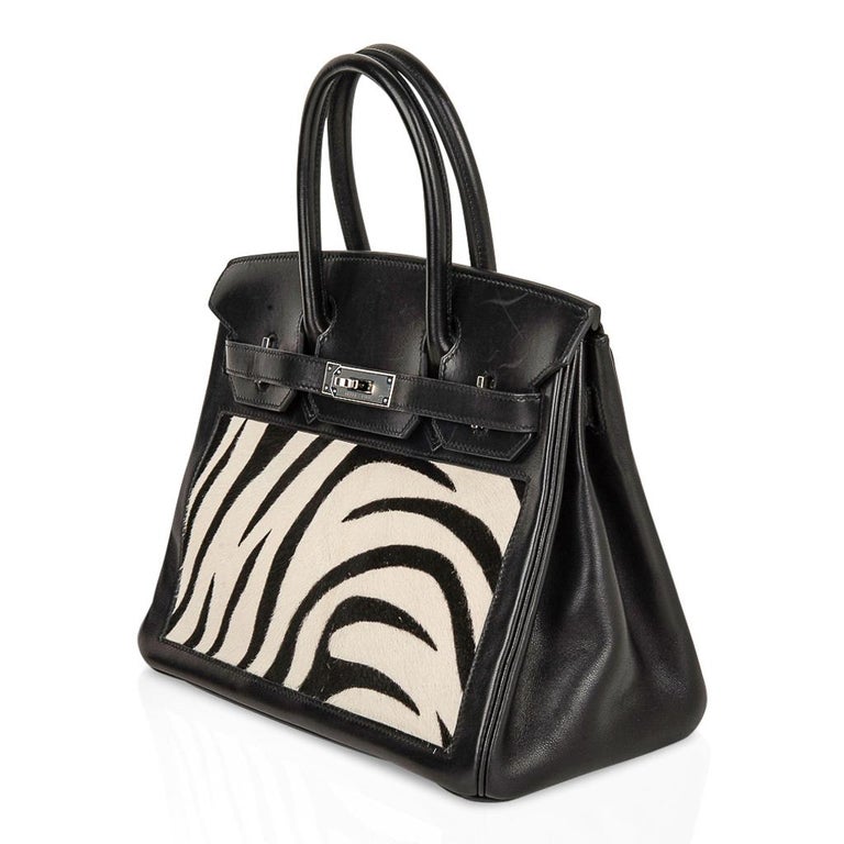 Hermes Birkin 30 Bag Vintage Zebra Print Pony Limited Edition Very Rare ...