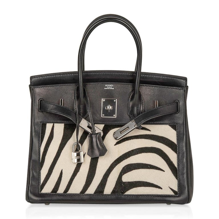 Hermes Birkin 30 Bag Vintage Zebra Print Pony Limited Edition Very Rare ...