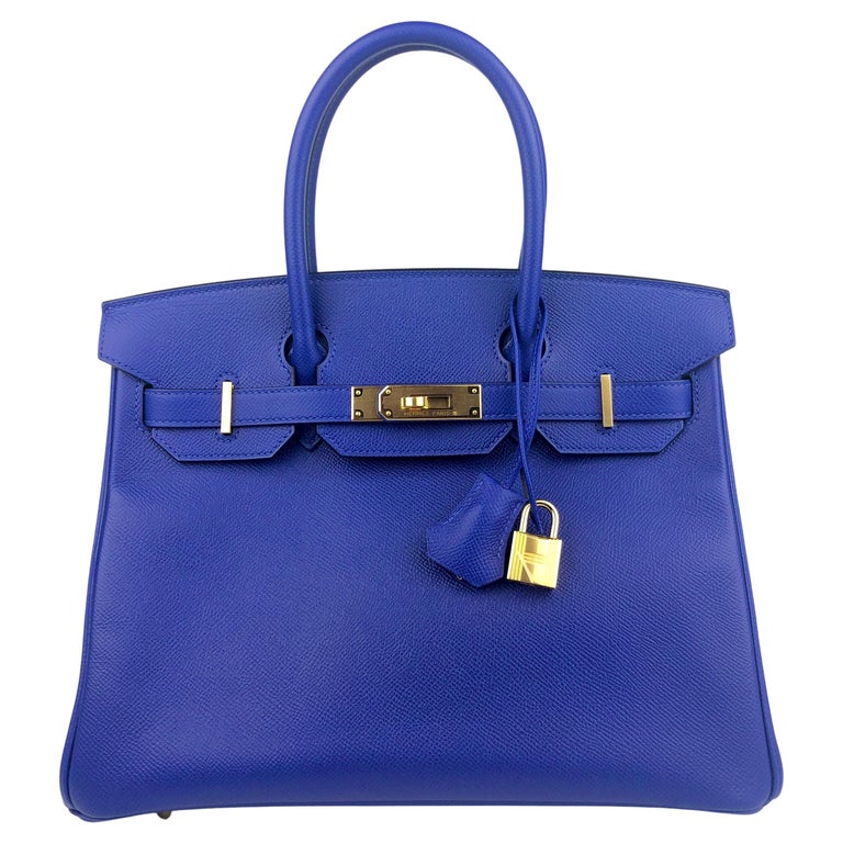 Hermes Birkin 30 Blau Electric Epsom Leder Gold Hardware 2019 im ...