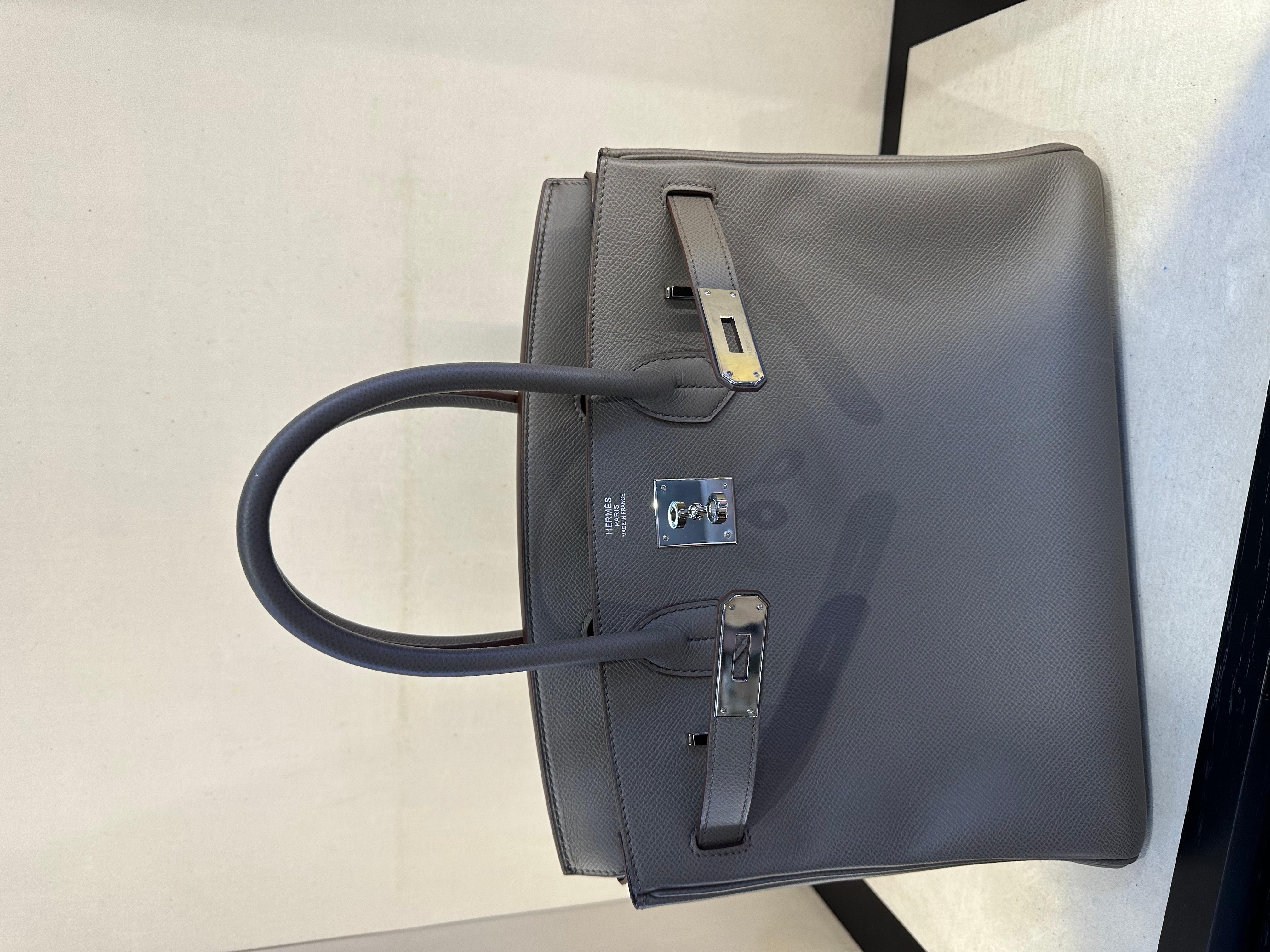 Hermes Birkin 30 Etain epsom phw bag For Sale at 1stDibs