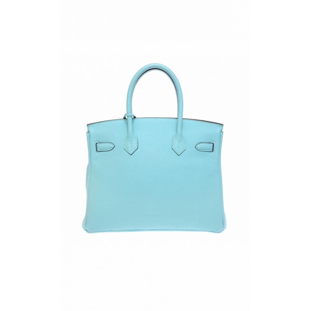 Hermès Birkin 30 Light blue leather silver hardware bag at 1stDibs ...