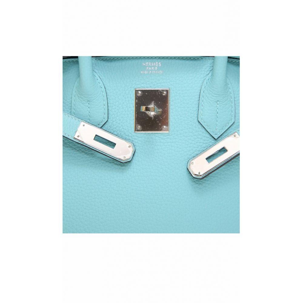 Hermès Birkin 30 Light blue leather silver hardware bag at 1stDibs ...
