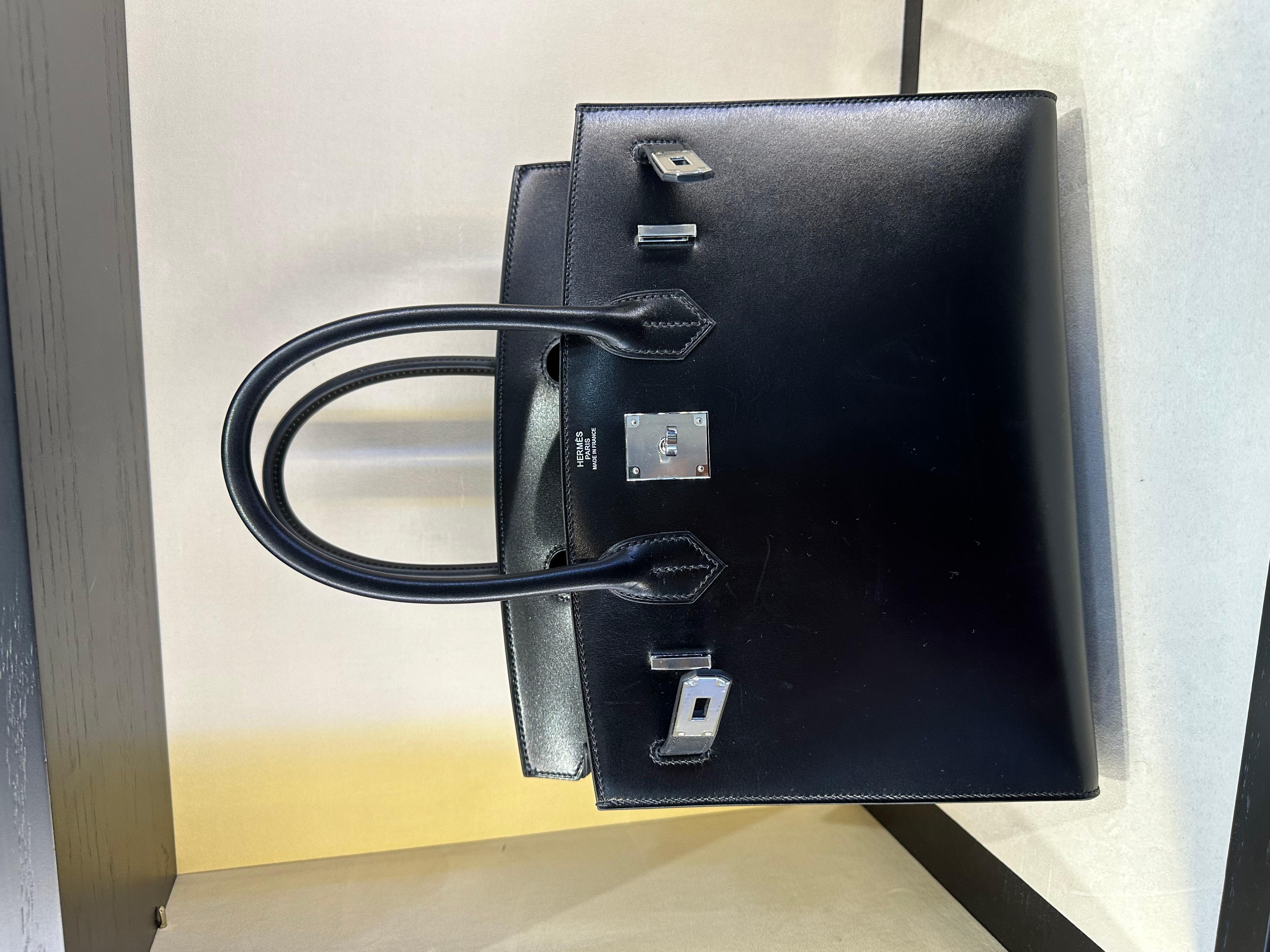 Hermes Birkin 30 sellier black box leather phw bag For Sale at 1stDibs