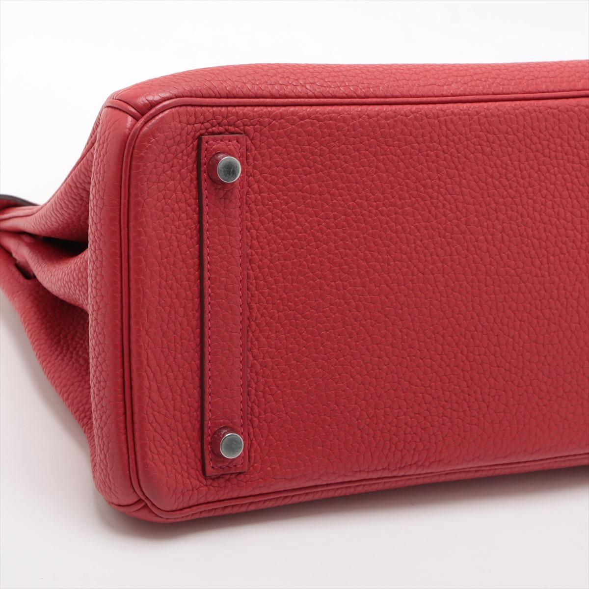 Hermes Birkin 30 Taurillon Clemence Rouge For Sale at 1stDibs