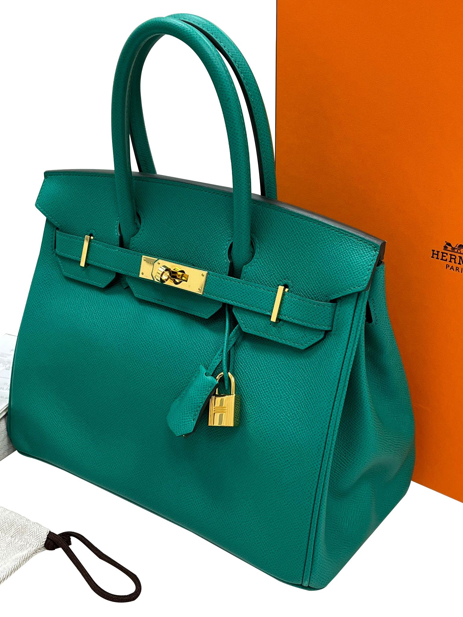 Hermès Birkin 30 Vert Jade Green Epsom With Gold Hardware For Sale at ...