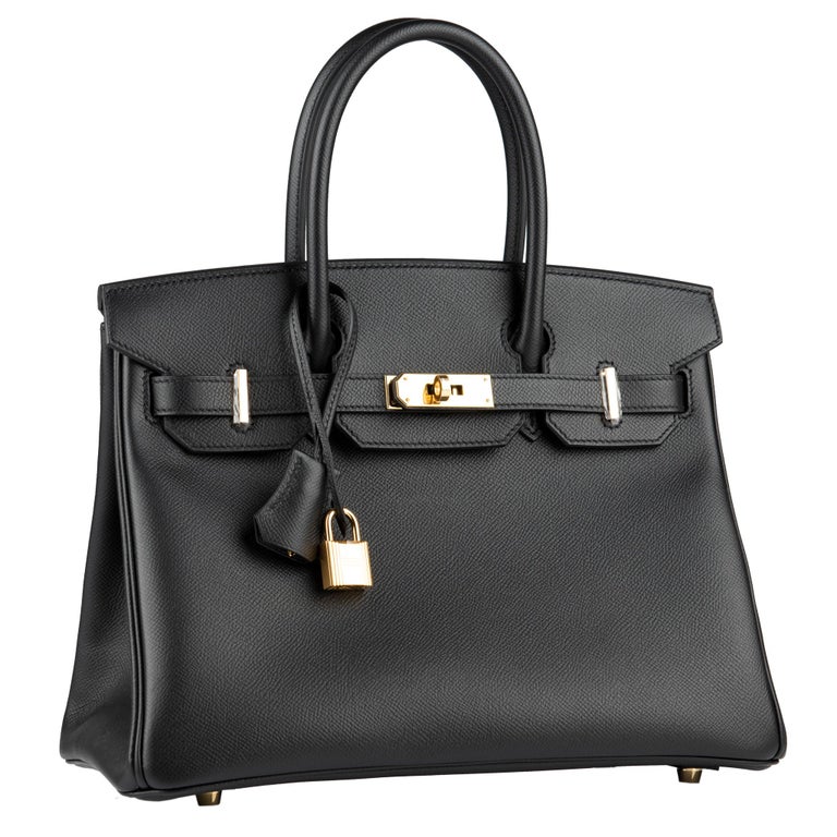 Hermès Birkin 30cm Black Epsom Leather Gold Hardware For Sale at 1stDibs