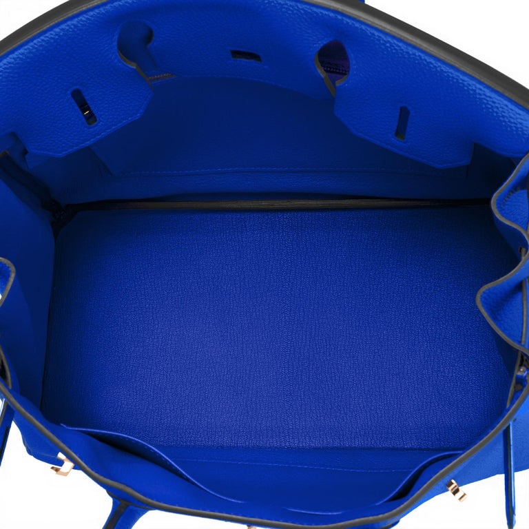Hermes Birkin 30cm Bleu Royal Togo Blue Gold Bag U Stamp, 2022 For Sale at 1stDibs