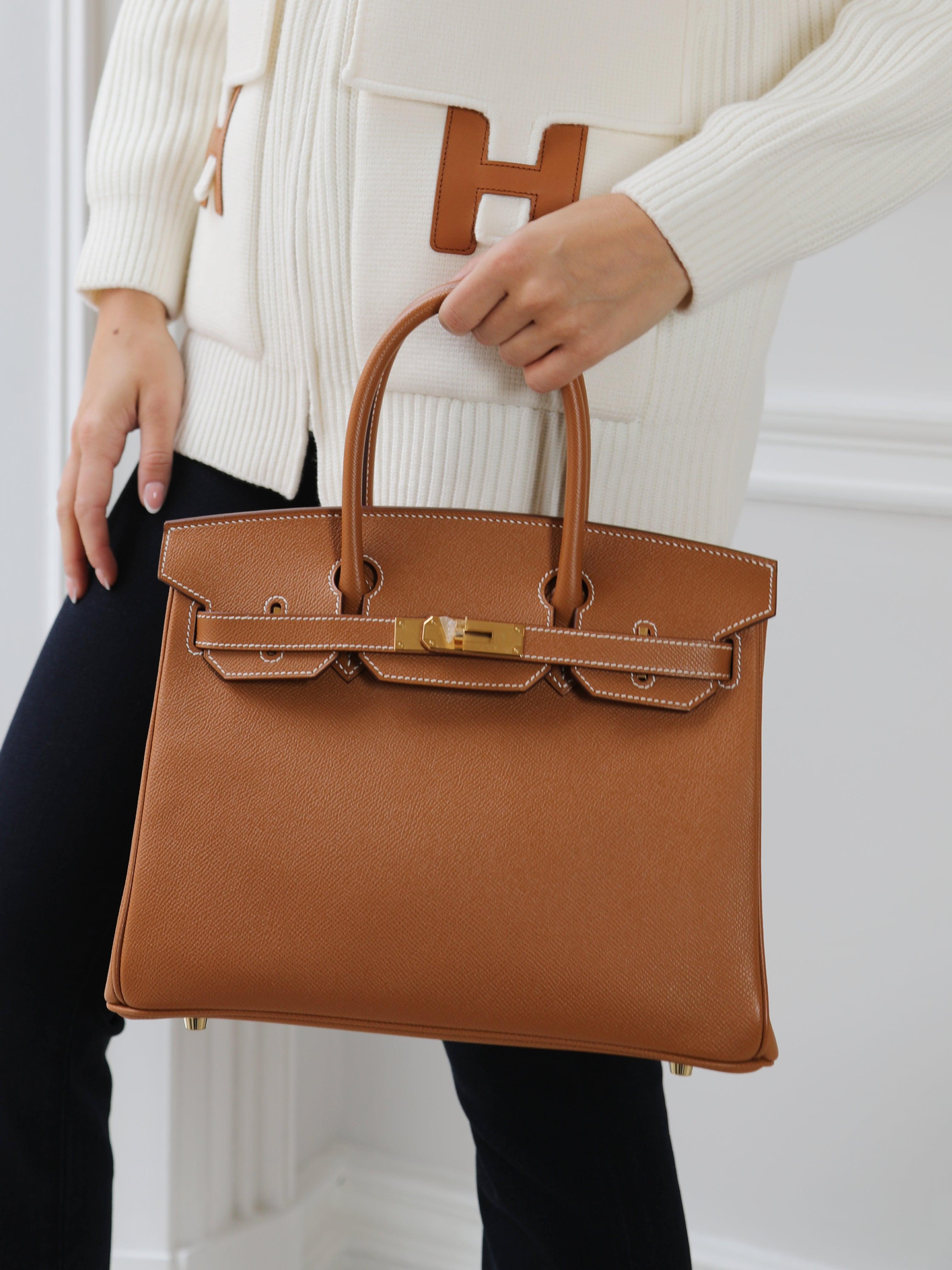HERMÈS BIRKIN 30CM GOLD Epsom Leather with Gold Hardware For Sale at ...