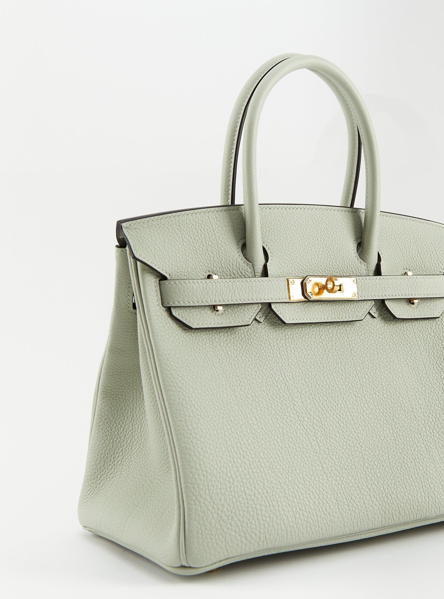 HERMÈS BIRKIN 30CM GRIS NEVE Togo Leather with Gold Hardware For Sale ...