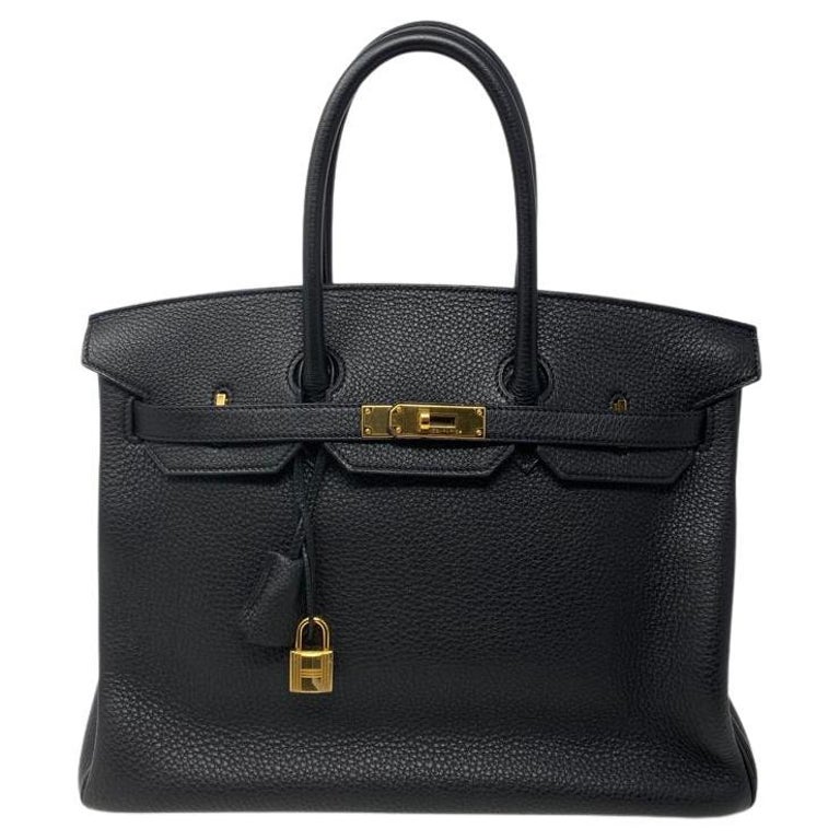Hermes Birkin 35 Black gold hardware togo bag at 1stDibs