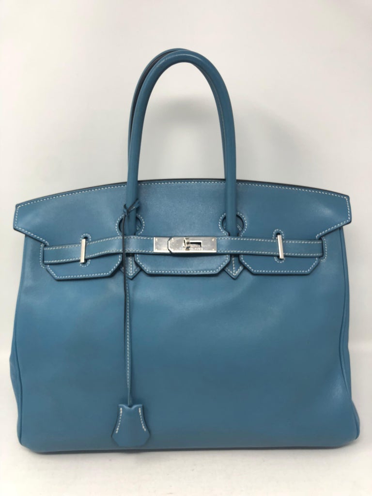 Hermes Birkin 35 Blue Jean at 1stDibs