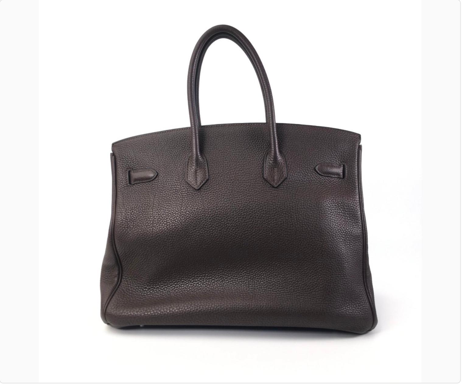 Hermes Birkin 35 Chocolate Brown For Sale at 1stDibs