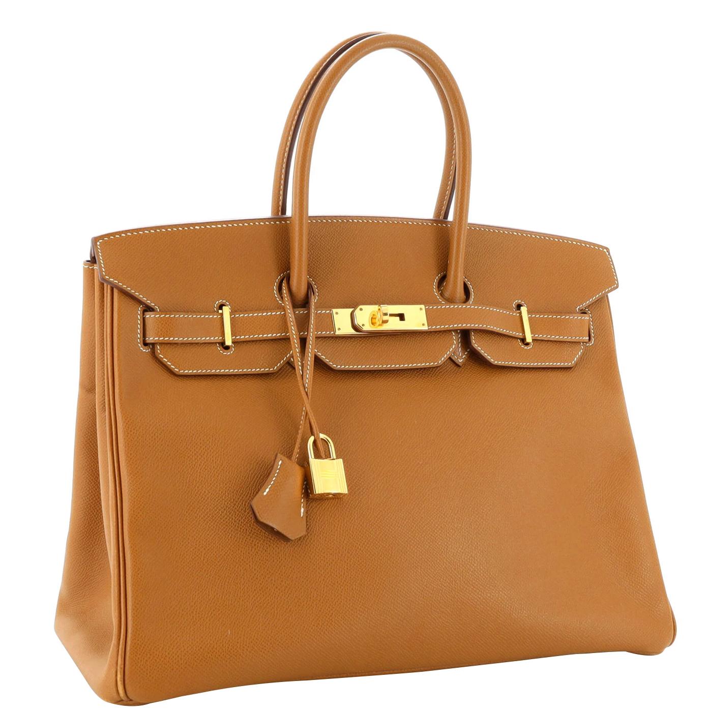 Hermes Birkin 35 Gold Epsom Leather with Gold Hardware Handbag For Sale ...