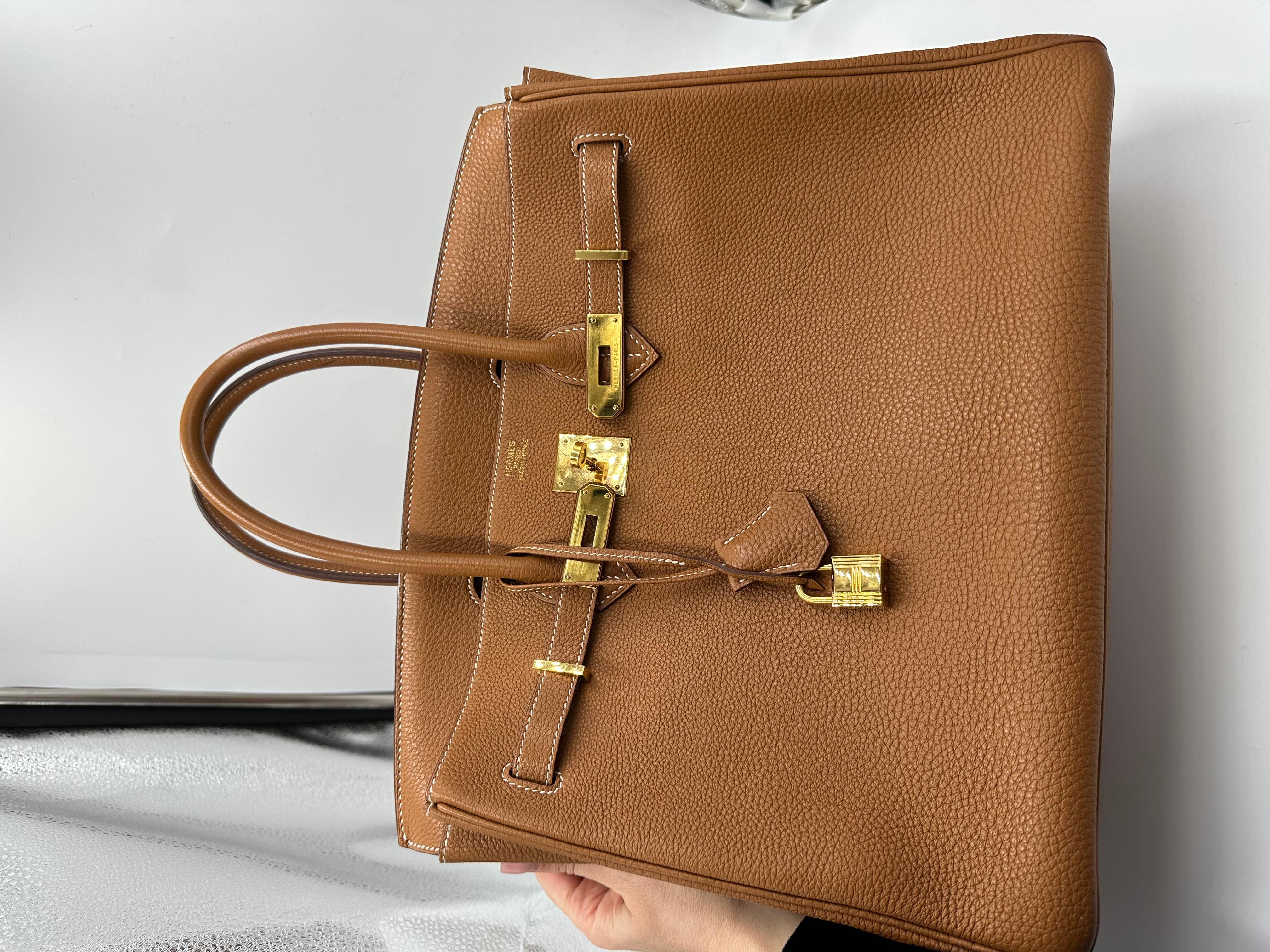 Hermes Birkin 35 Gold togo gold hardware bag For Sale at 1stDibs